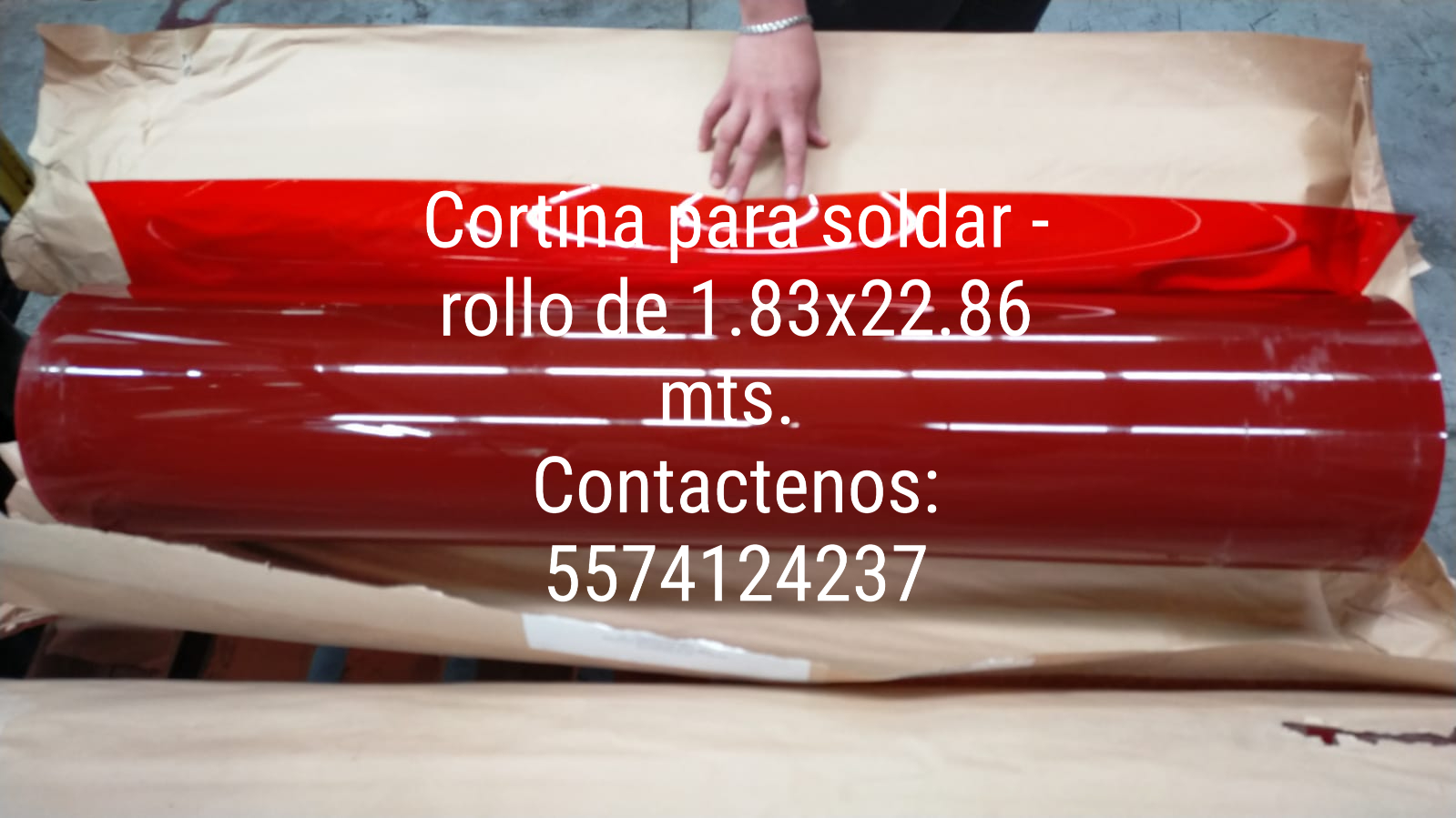 Cortina para soldar – Antichispa – transparente – roja - Lona Ignifuga ...