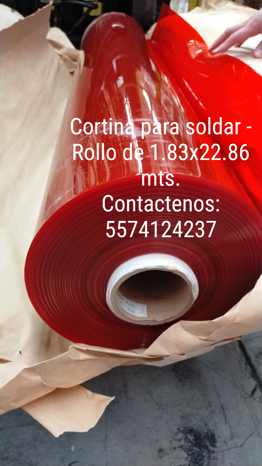Cortina para soldar – Antichispa – transparente – roja - Lona Ignifuga ...