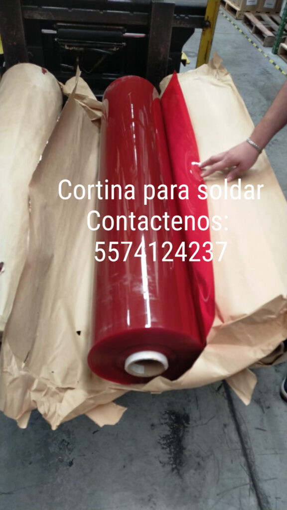 Cortina para soldar – Antichispa – transparente – roja - Lona Ignifuga ...